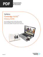 Syllabus: Cambridge International AS & A Level History 9489 | PDF