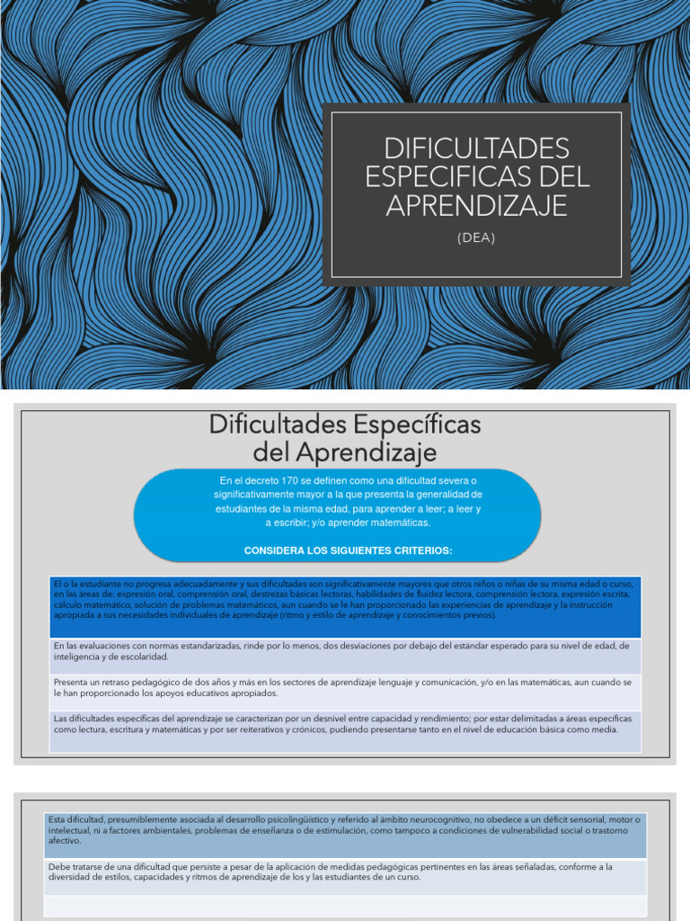 Dificultades Especificas Del Aprendizaje | PDF | Aprendizaje | Dislexia