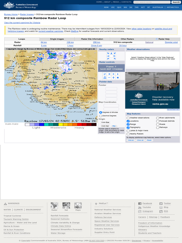 512 Km Composite Rainbow Radar Loop | PDF | Weather Forecasting | Weather