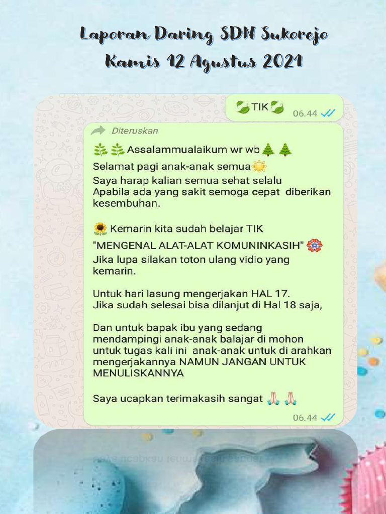 Laporan Daring 12 Agustus 2021 | PDF