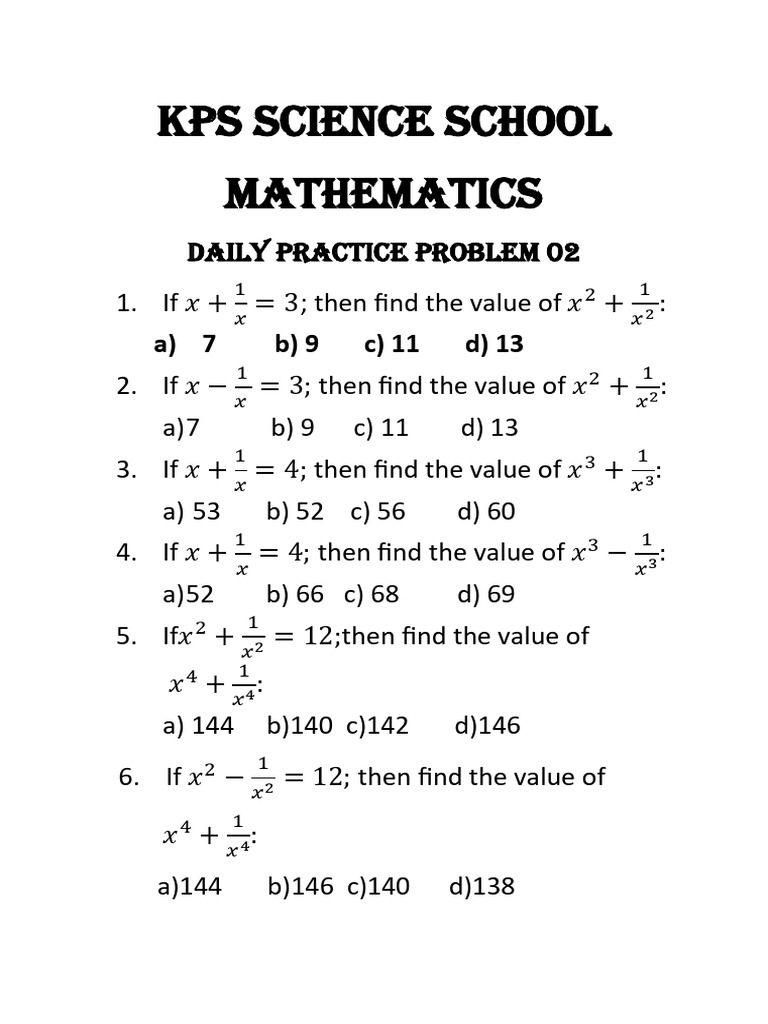 Maths Dpp 02 Pdf