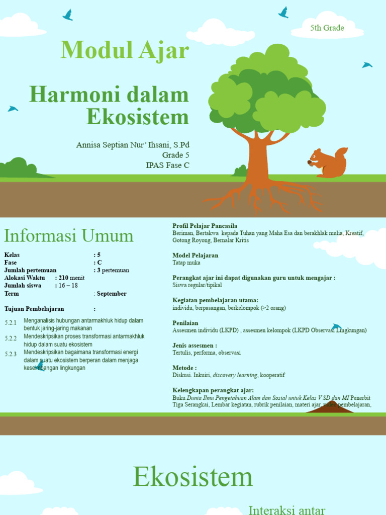 Modul Ajar Ekosistem | PDF | Kesehatan Holistik