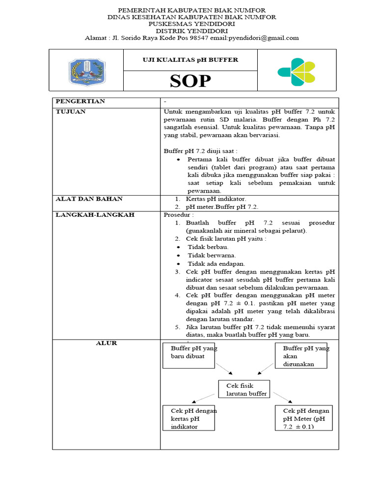 sop UJI KUALITAS pH BUFFER | PDF