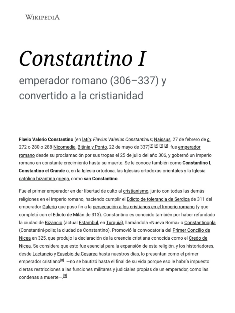 Constantino I: Emperador y Santo | PDF | Constantino el grande ...