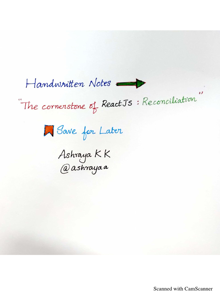 The Cornerstone of ReactJS - Reconciliation ?? | PDF