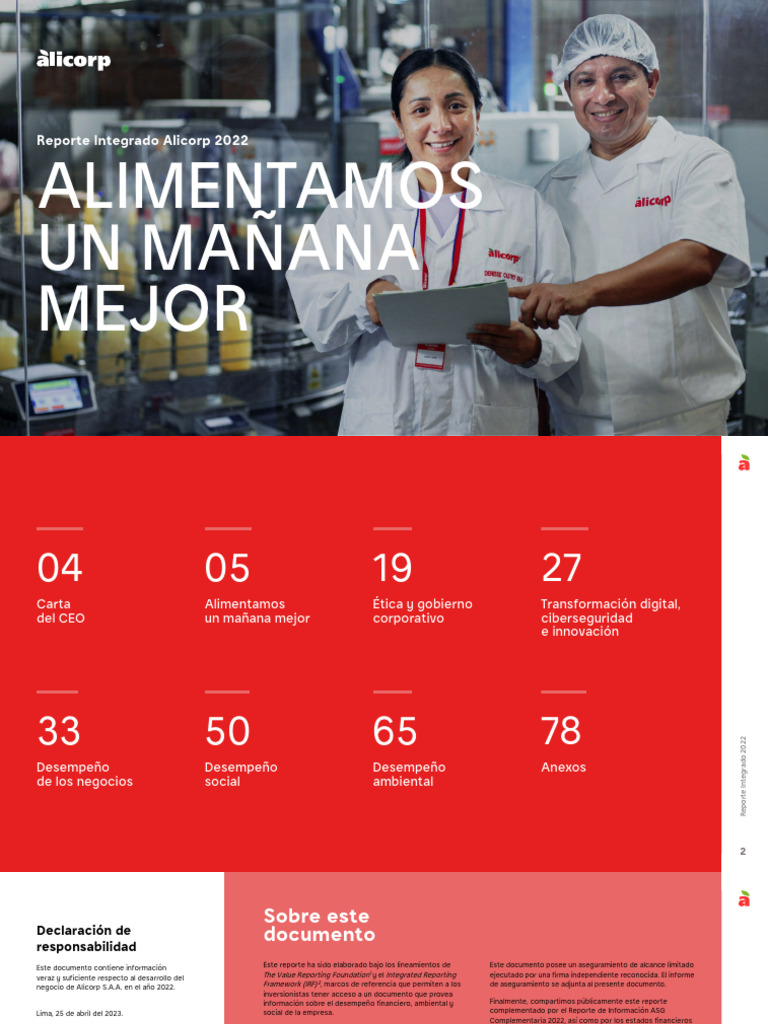 Alicorp Reporte Integrado 2022 | PDF | Sustentabilidad | Residuos