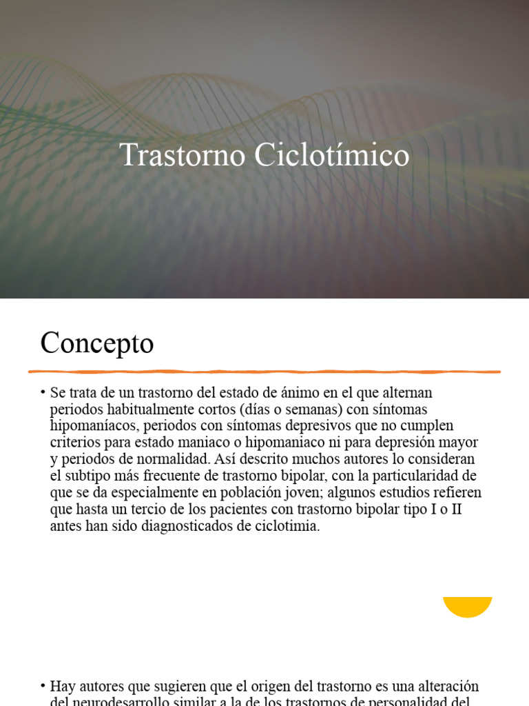 Trastorno Ciclotímico: Definición y Tratamiento | PDF | Desorden ...
