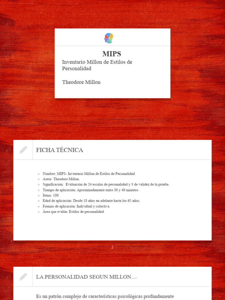 Clase 14 MIPS Ppt OK | PDF | Desorden de personalidad | Validez (Estadísticas)