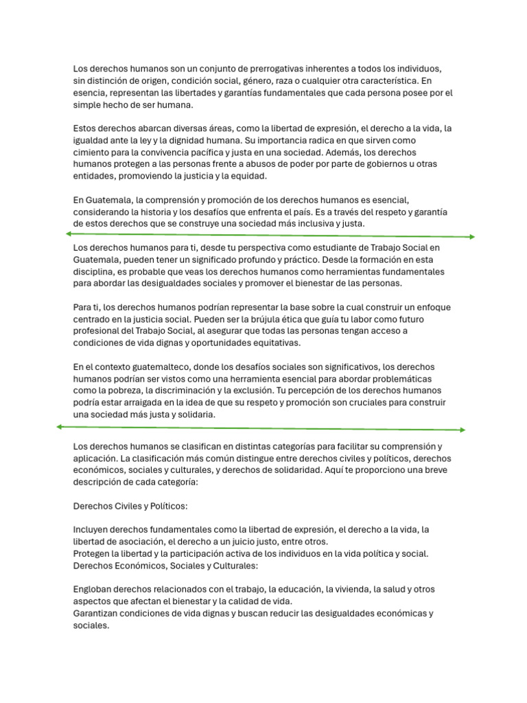 Los Derechos Humanos Son Un Conjunto de Prerrogativas Inherentes A ...
