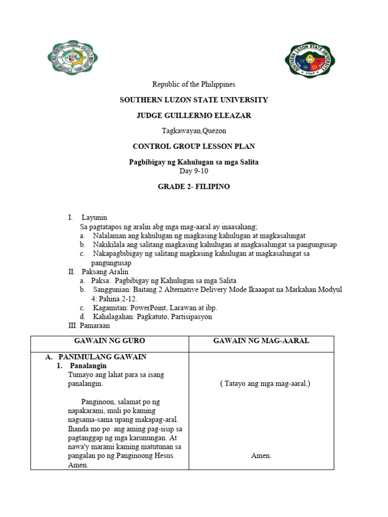 DLP Day 9 10.docx Control | PDF