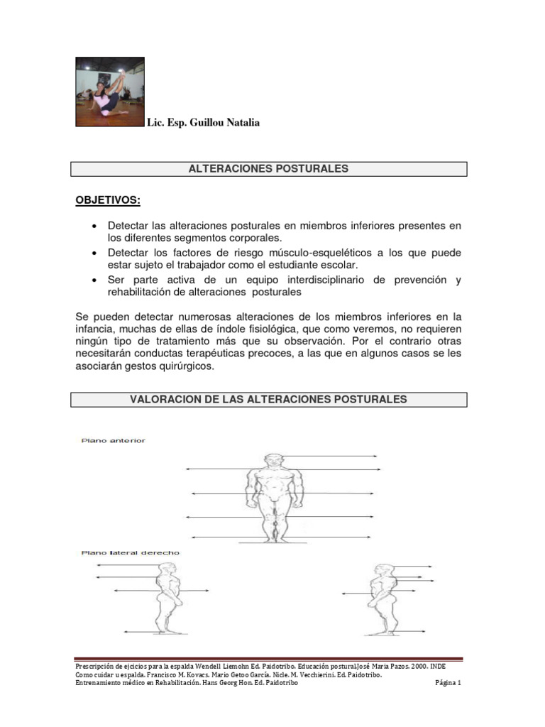 Guía sobre Alteraciones Posturales | PDF | Pie | La columna vertebral