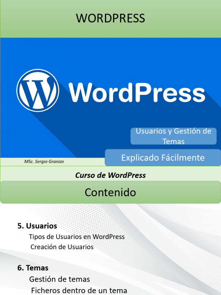 Pr4 Usuarios y Temas | PDF | Word Press | Red mundial