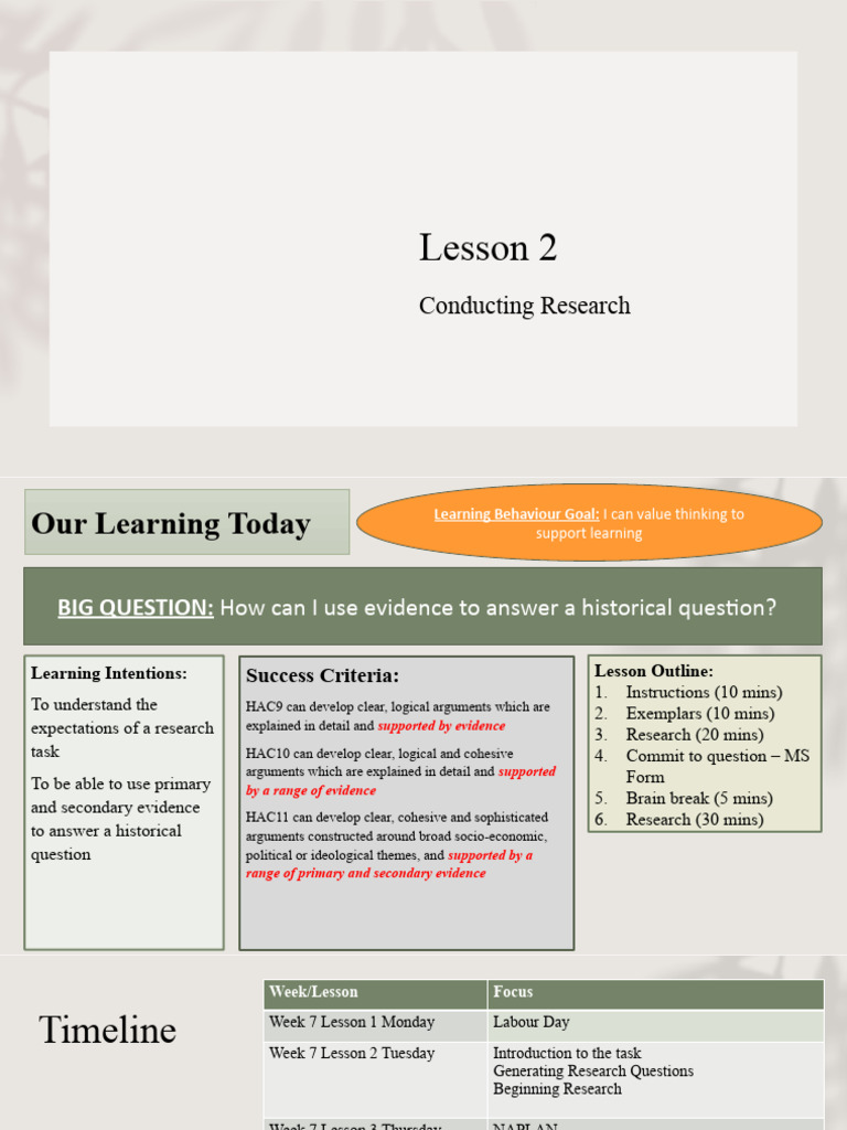 16. Historical Inquiry Research | PDF | Question | Learning