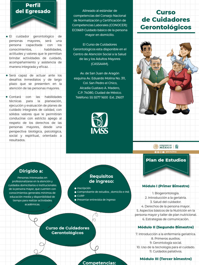 Triptico Cuidadores | PDF | Gerontología