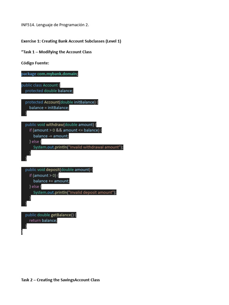 Lab6 ProgamacionII | Download Free PDF | Banking | Financial Services