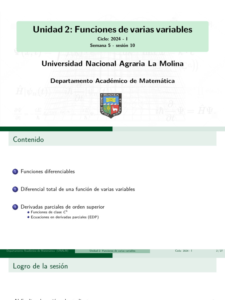 Funciones de Varias Variables en Cálculo | PDF | Ecuación diferencial parcial | Derivado