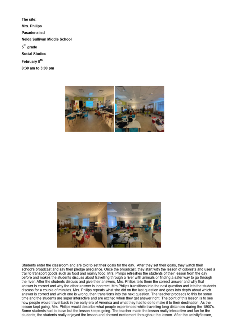 Observation 2-8-24 | PDF | Teachers | Curriculum