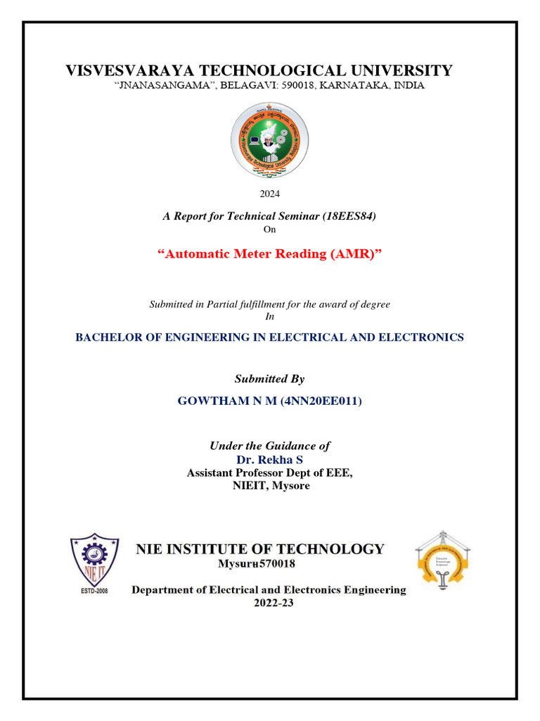 AMR Report - Merged | PDF | Automation | Energy Conservation