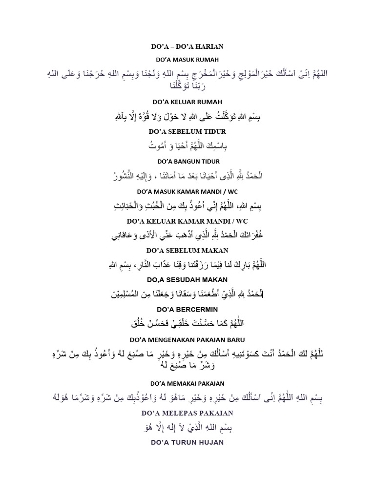 Do'a Do'a Harian | PDF