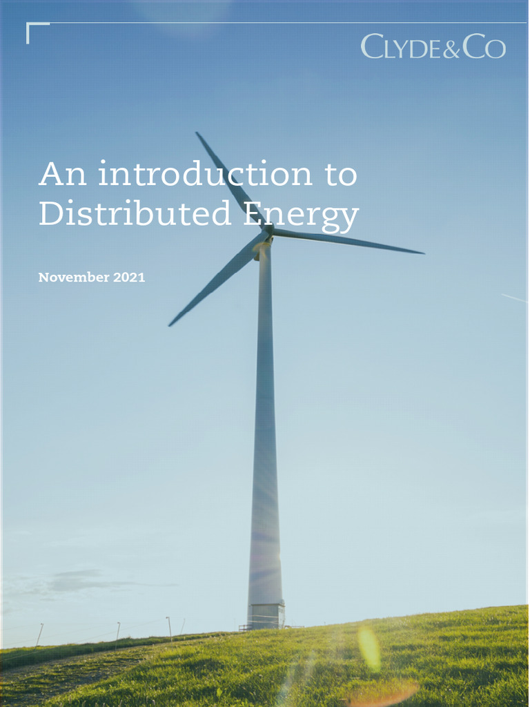 An Introduction To Distributed Energy November 2021 - 1 | PDF | Distributed Generation | Solar Power