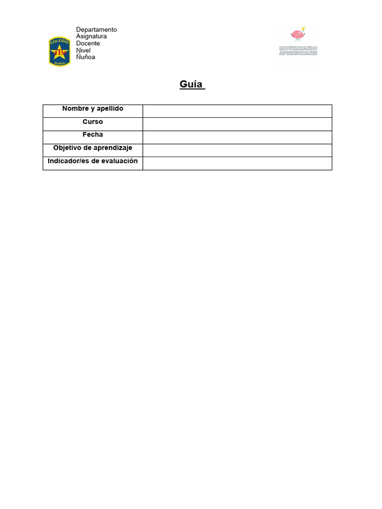 Formato Guía de Trabajo - PMA | PDF