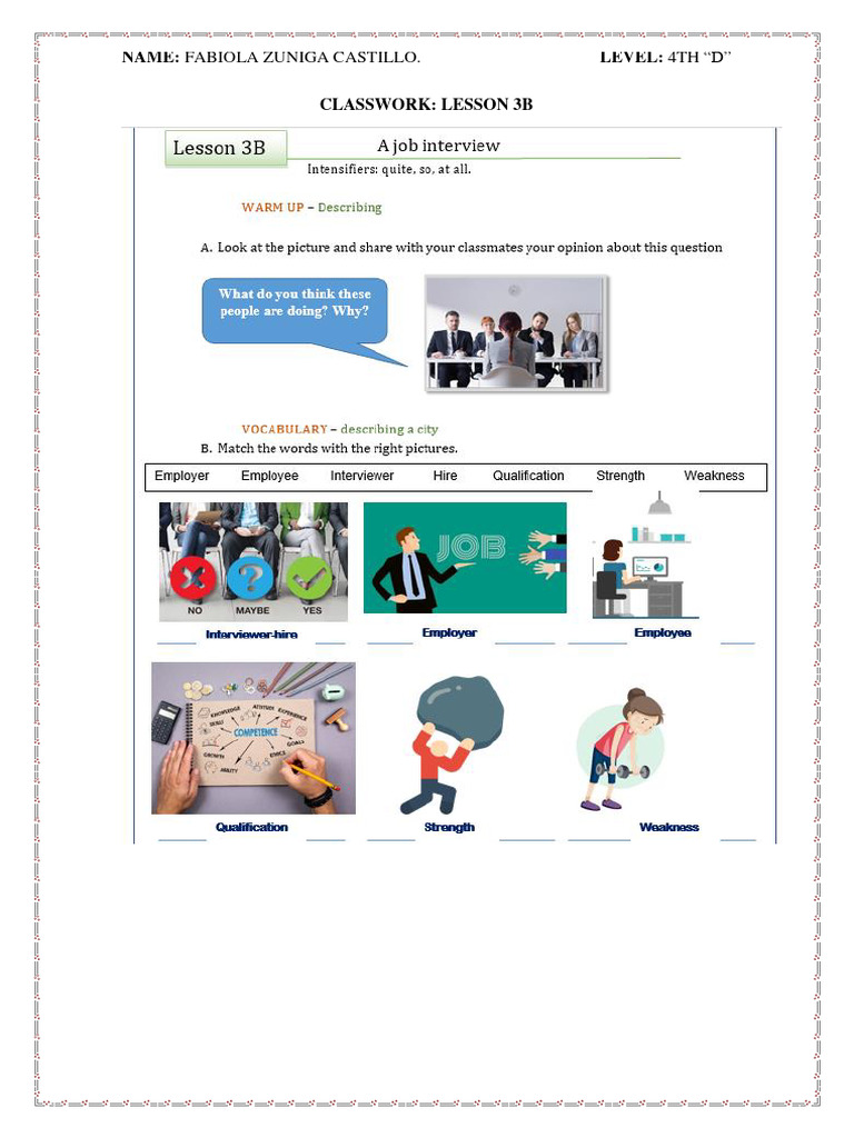 4th Grade Lesson 3B Classwork | PDF