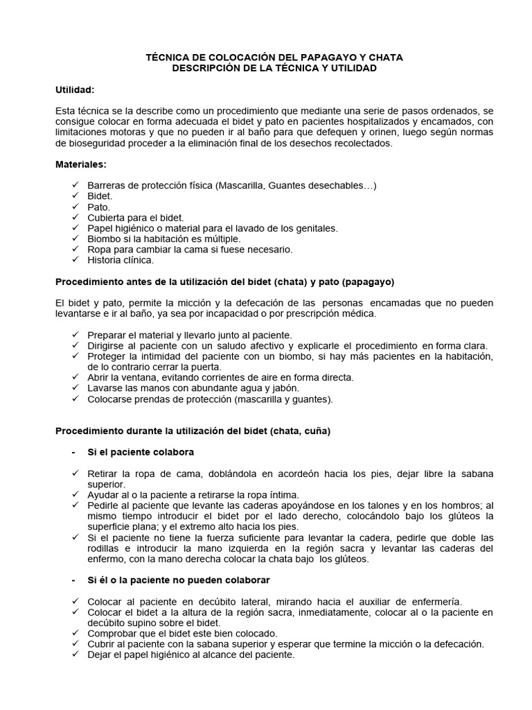 Practica Nº07.Uso de Papagallo y Chata | PDF | Masaje | Músculo