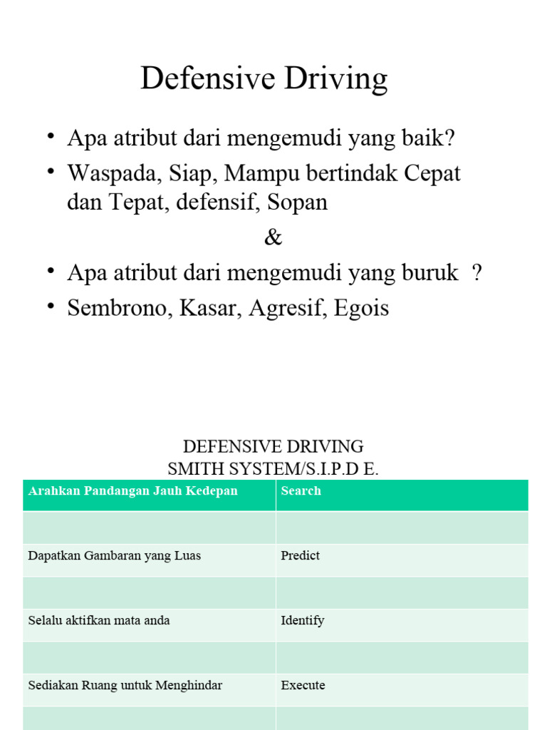 DEFEENSIVE DRIVING Smith | PDF | Motor Vehicle | Land Vehicles
