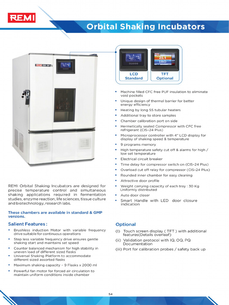 Orbital Shaking Incubators | PDF