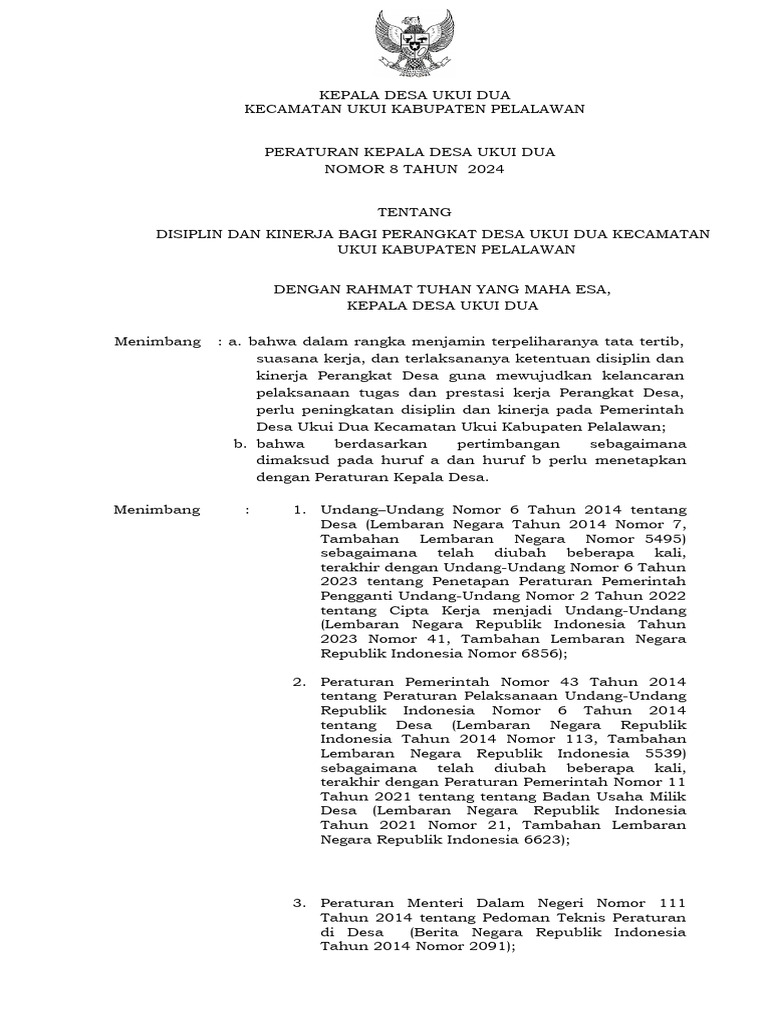 Perkades Disiplin 2024 | PDF