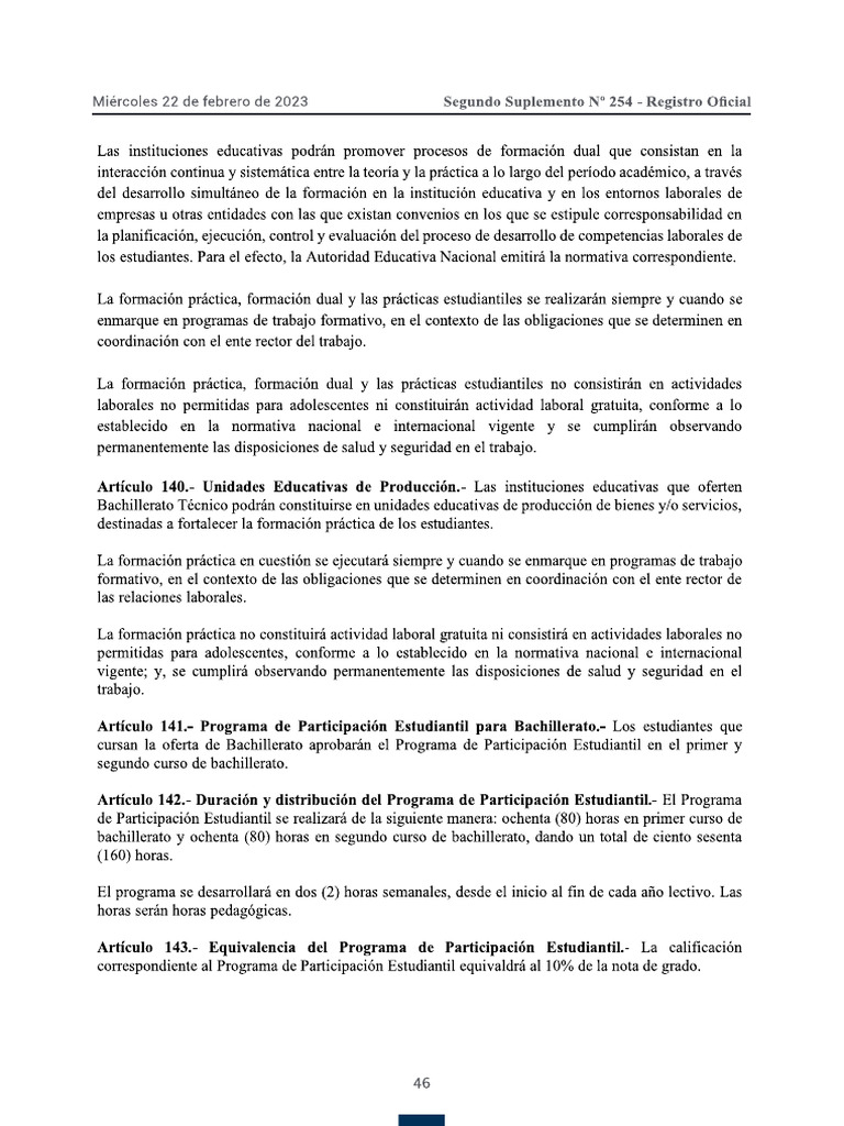 Art Del Reglamento A La Loei Que Norman Ppe | PDF