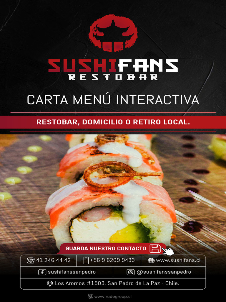 Menú Interactivo Sushi Fans San Pedro | PDF | Barman | Bebidas alcohólicas
