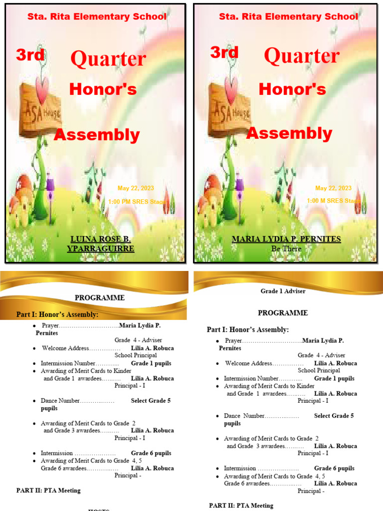 Program For HONORS | PDF