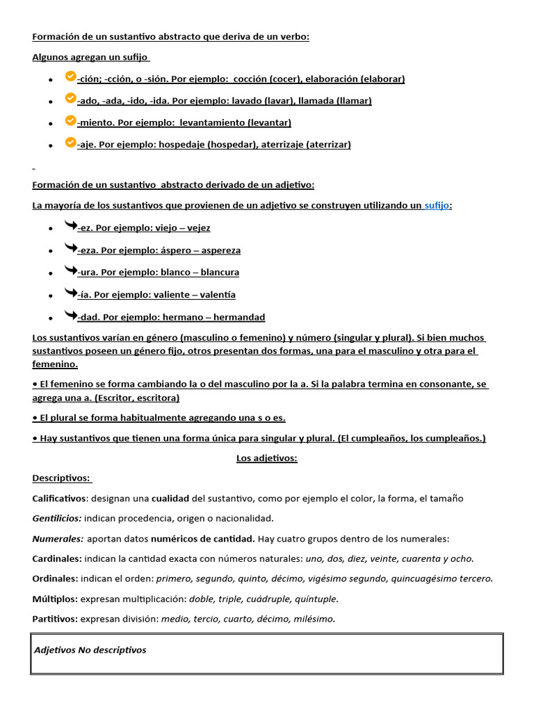 Formación de un sustantivo-ADJ-VERBOS-PRETÉRITOS | PDF | Verbo | Sustantivo