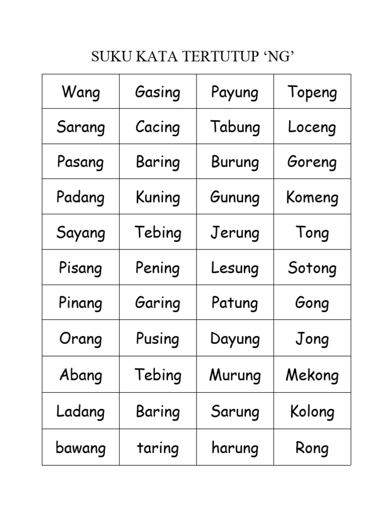 Buku Suku Kata Tertutup | PDF