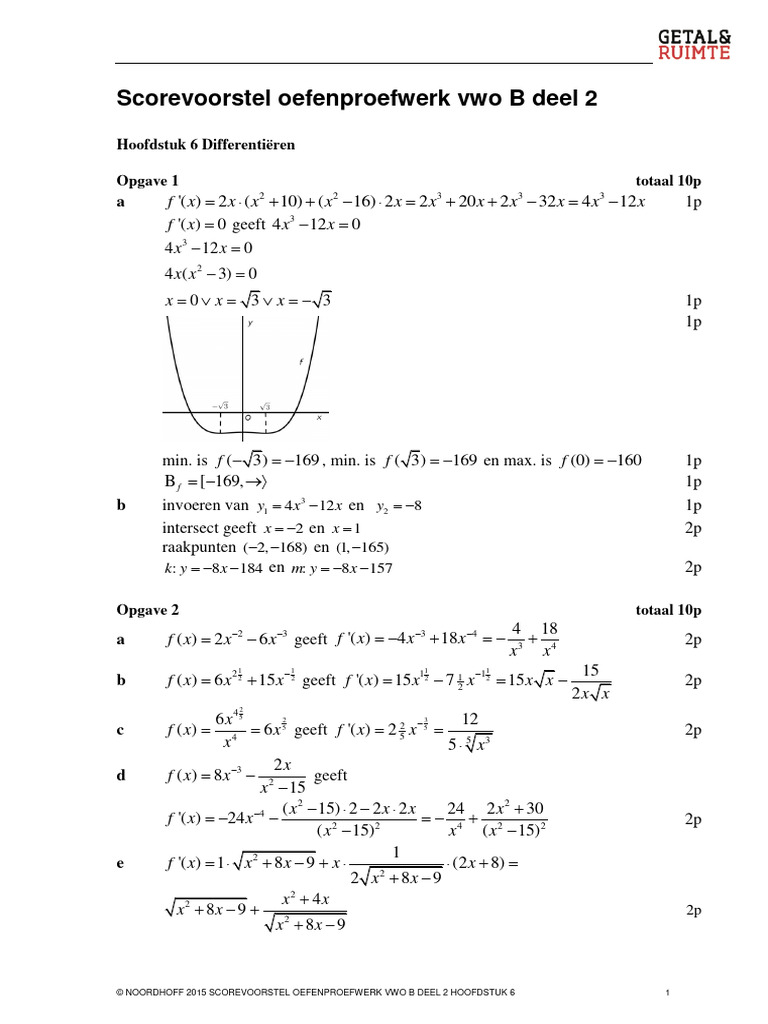 H6 Oefentoets Uitwerking | PDF