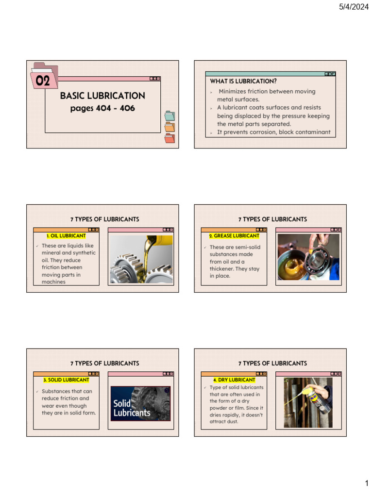Basic Lubrication 3 | PDF | Lubricant | Mechanical Engineering