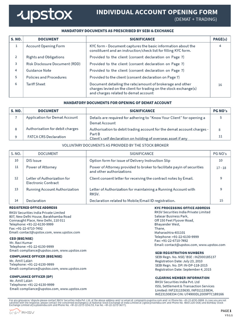 Demat Account Opening Form Guide | PDF | Identity Document | Banks
