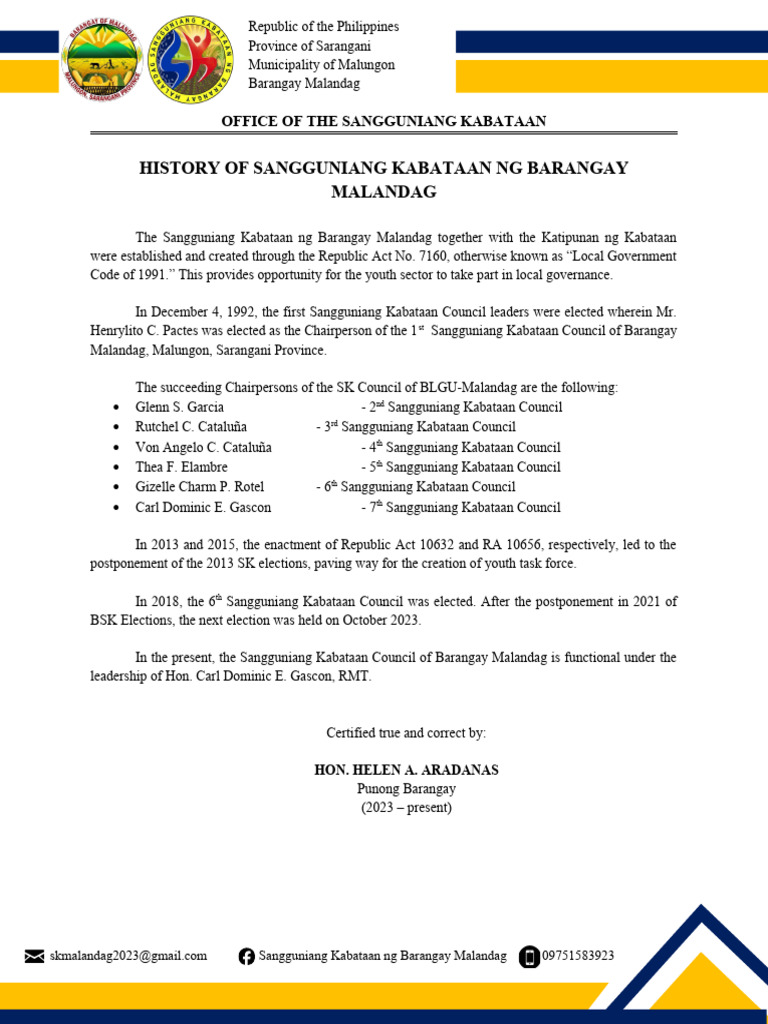 SK Council History | PDF