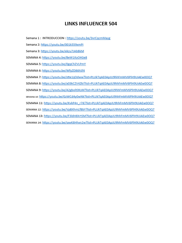 Links Influencer 504 | PDF