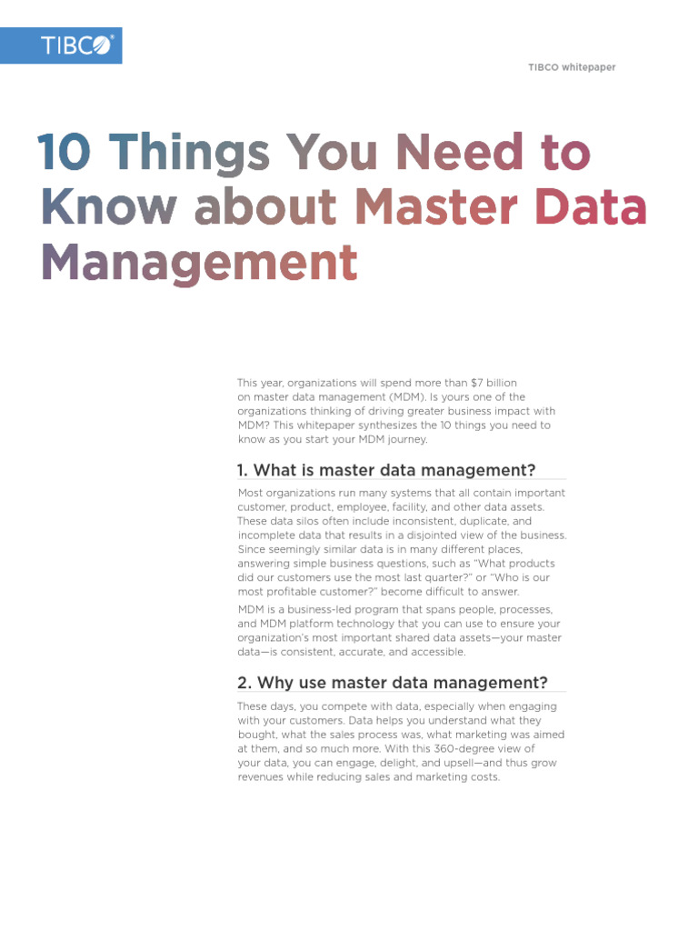 WP Ten Things About MDM 0324 | PDF | Inventory | Information Technology Management