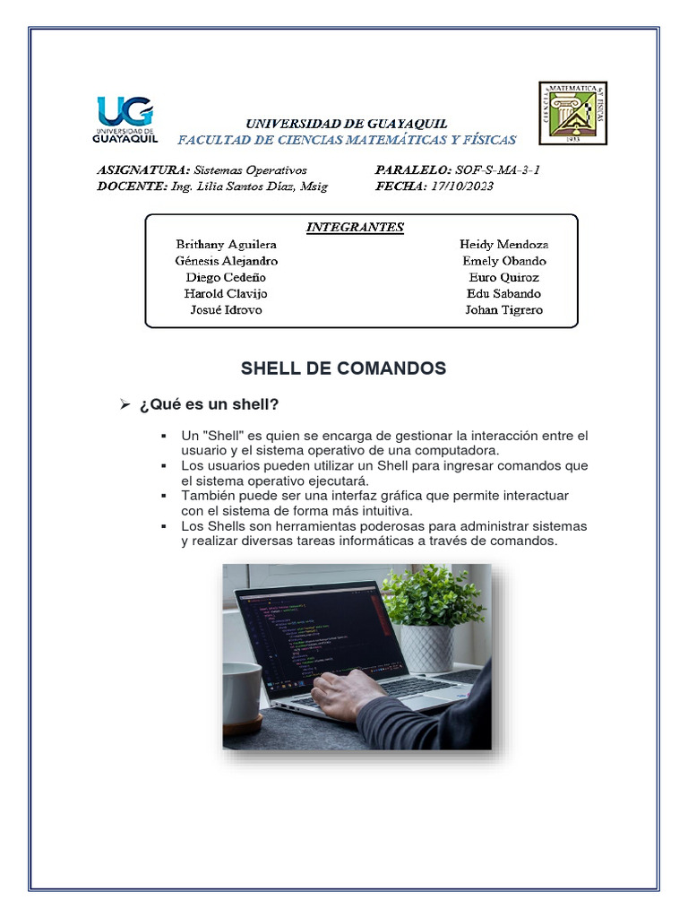 Shell de Comandos | Descargar gratis PDF | Interfaz de línea de comando ...