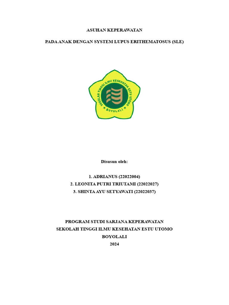 Form Askep Anak Sle-1 | PDF | Kesehatan Holistik