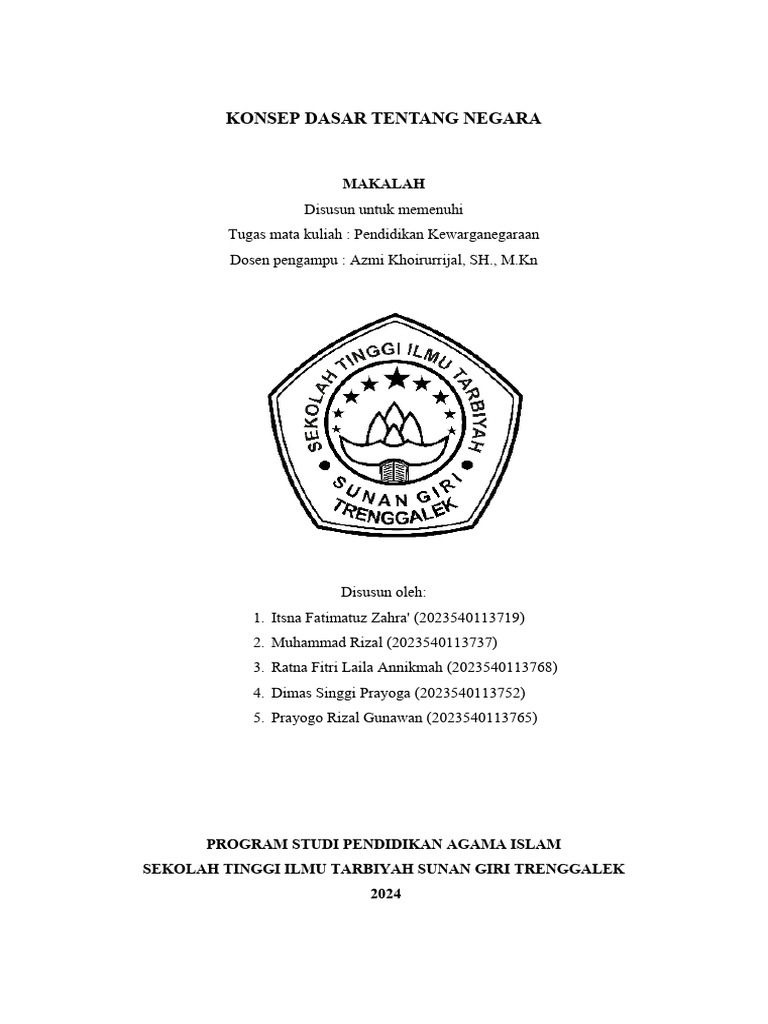 KONSEP DASAR TENTANG NEGARA Kel.3 | PDF | Karier & Perkembangan | Ilmu ...