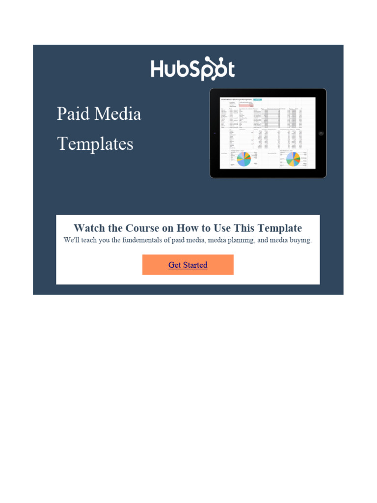 HubSpot - Paid Media Monthly Budget Planning and Reporting Template ...