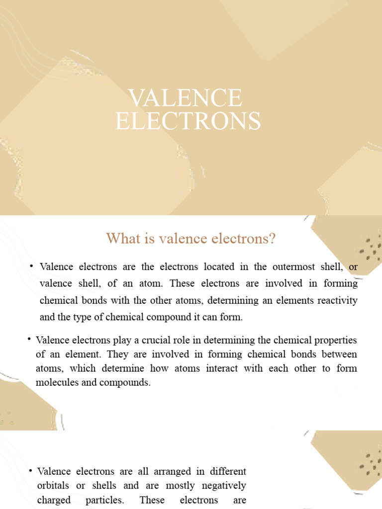 Valence Electrons Report by Bacsal Veron P. | PDF | Chemistry | Atoms
