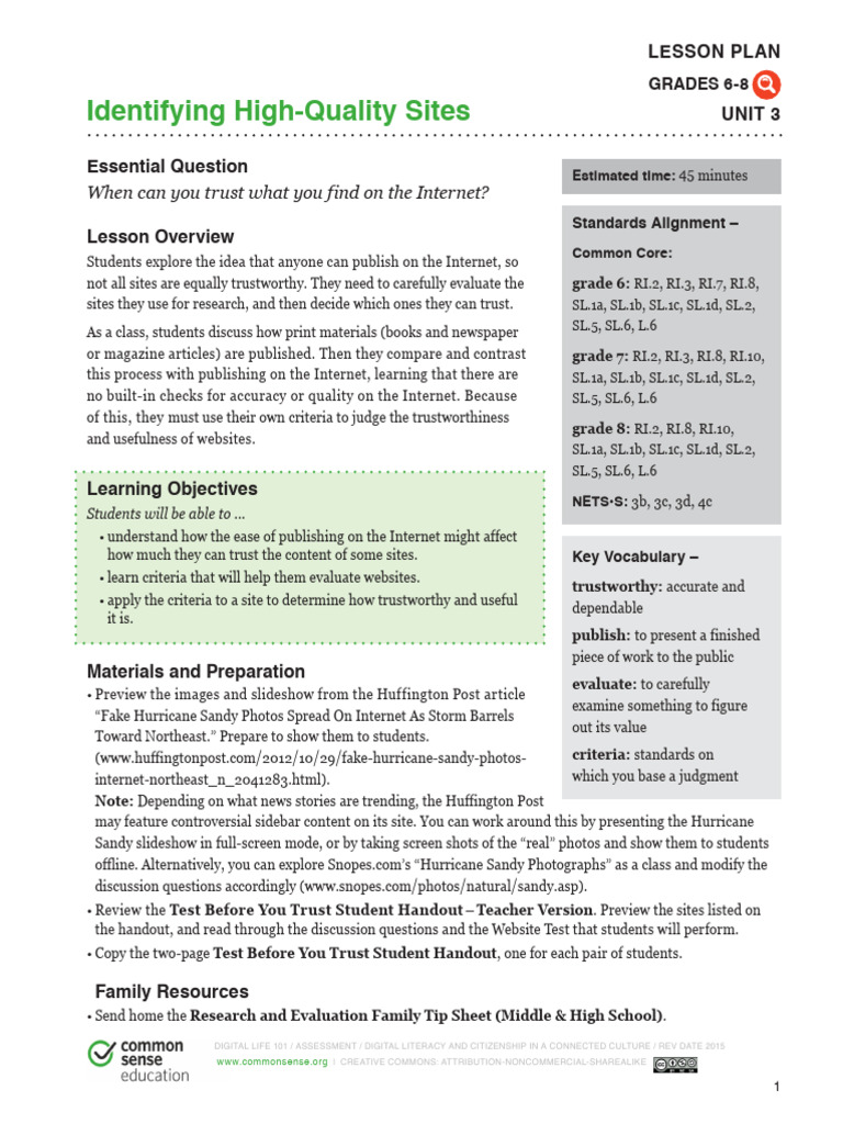 Identifying High Quality Sites (1) | PDF | Wikipedia | Publishing