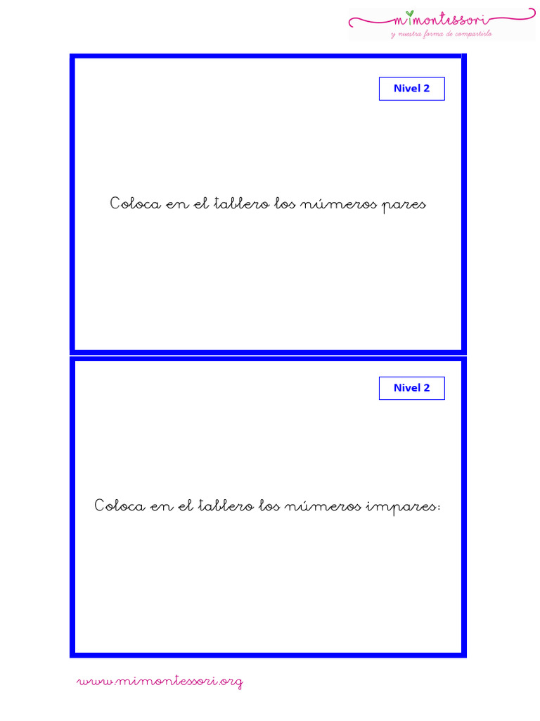 Tarjetas Del Tablero Del 100 Nivel 2 | PDF