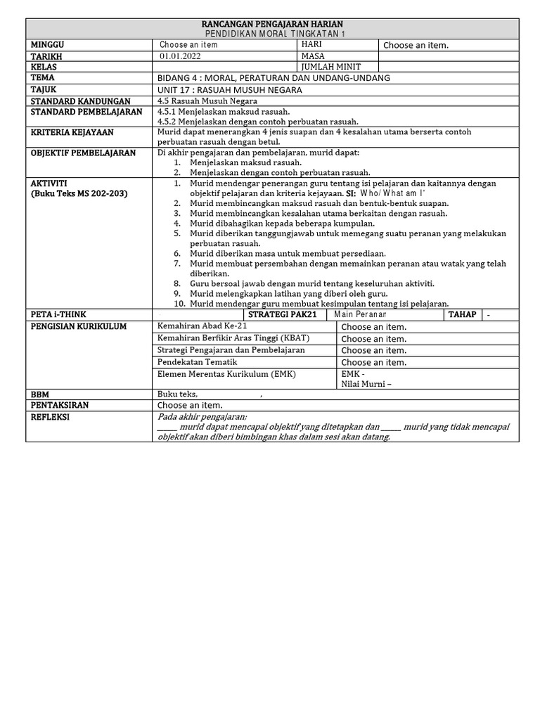Unit 17 Rasuah Musuh Negara | PDF