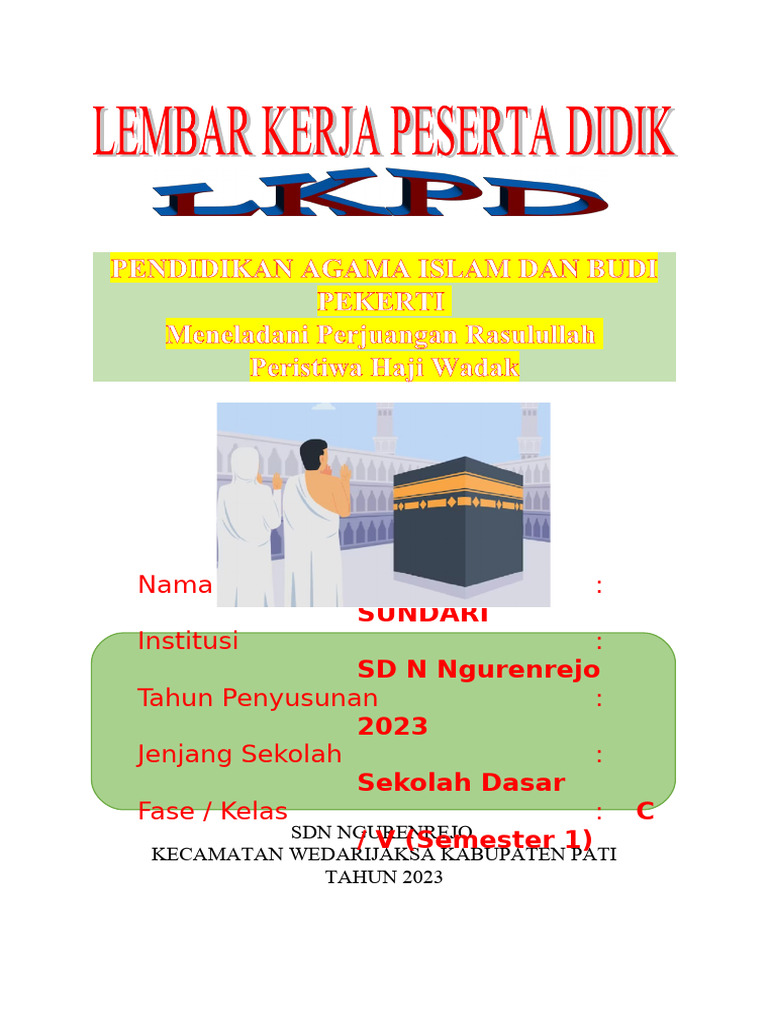 (123dok - Com) LKPD Haji Wada Untuk Siswa SD Kelas 5 | PDF